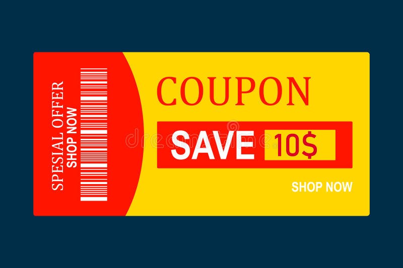 Vector Coupon. Coupon Template for Discount and Cashback Stock Vector ...