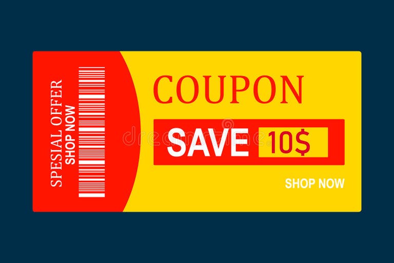 Vector Coupon. Coupon Template for Discount and Cashback Stock Vector ...