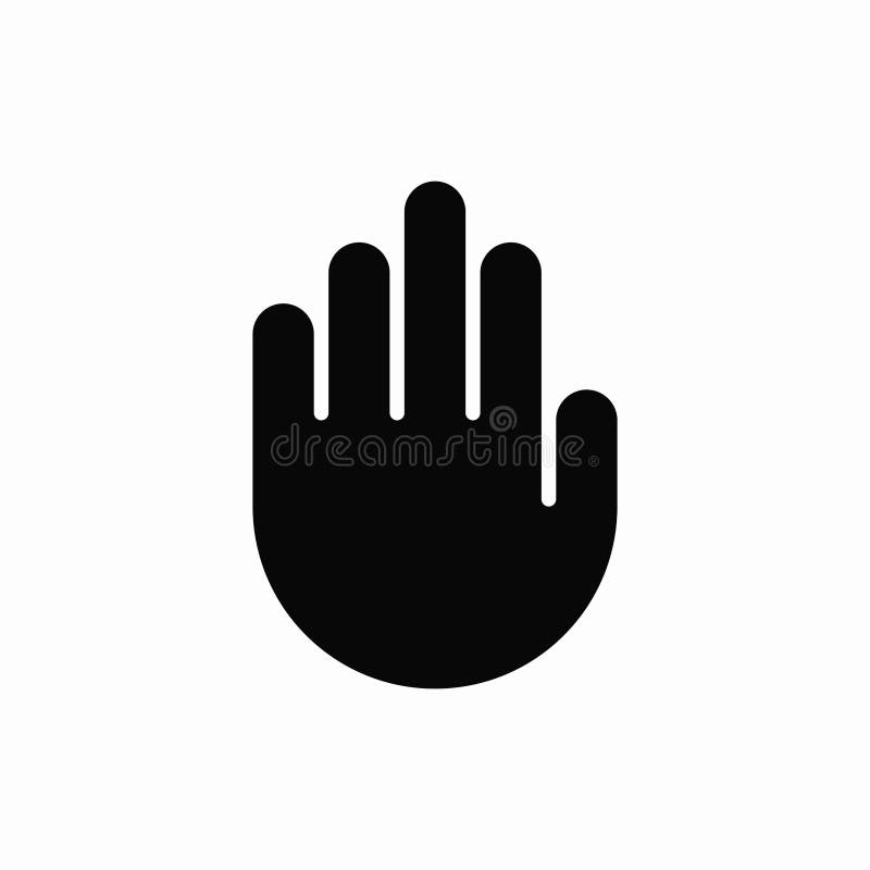 Stop Hand Prohibition Icon. Vector Illustration Stock Vector ...