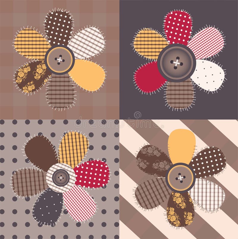 Seamless Patchwork Pattern. Vector File. Stock Vector - Illustration of ...