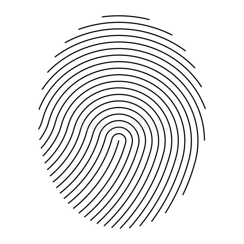 Fingerprint Vector Icon. Personal Id Identity. Press Finger, Scan for ...