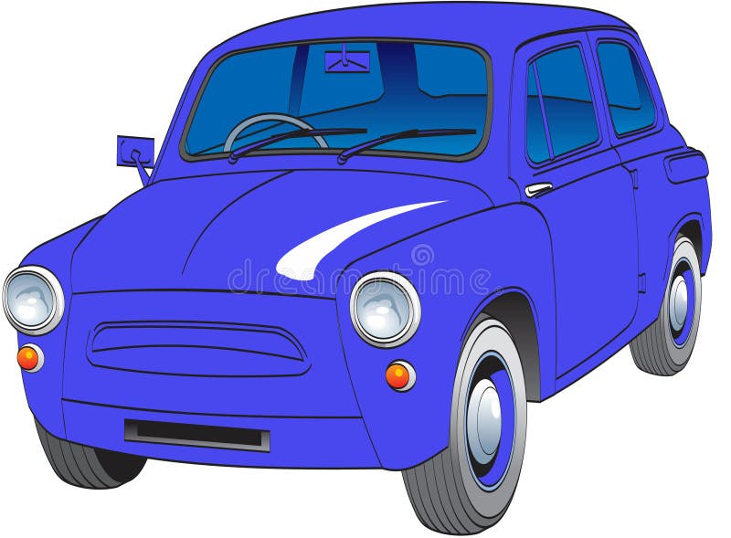 Vector Clip Art Blue Car Classic Modern Illustrations Image Stock ...