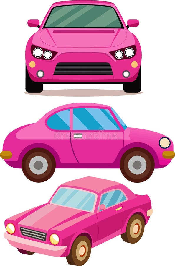 Clip Art Vector Pink Cars Illustrations Stock Vector - Illustration of ...
