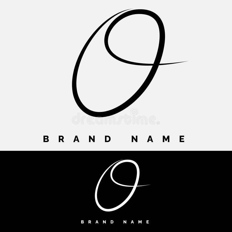 Letter O Signature Logo - Initial Alphabet for O - Handwritten O Logo ...