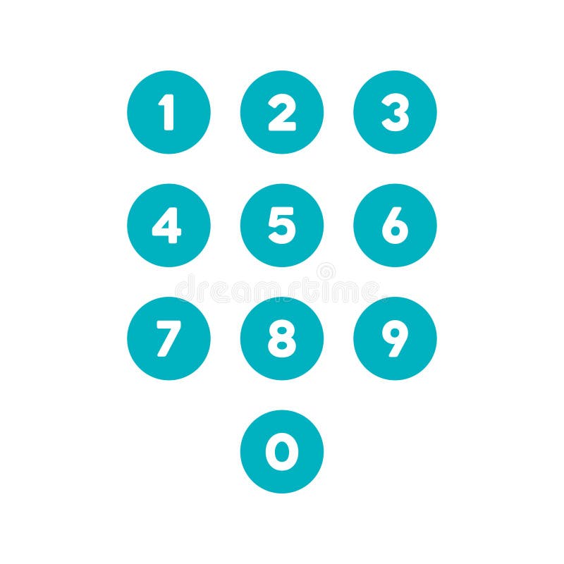 Set of 0-9 Number Icons. Vector Illustration Stock Vector ...