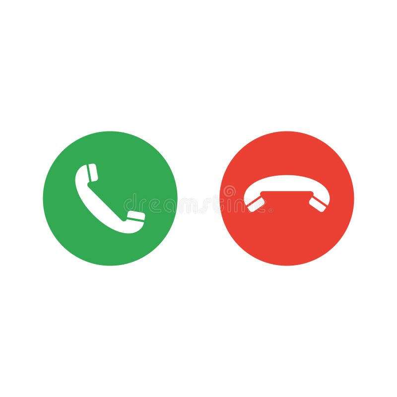 Phone Call Button Icons. Vector Illustration Stock Vector ...