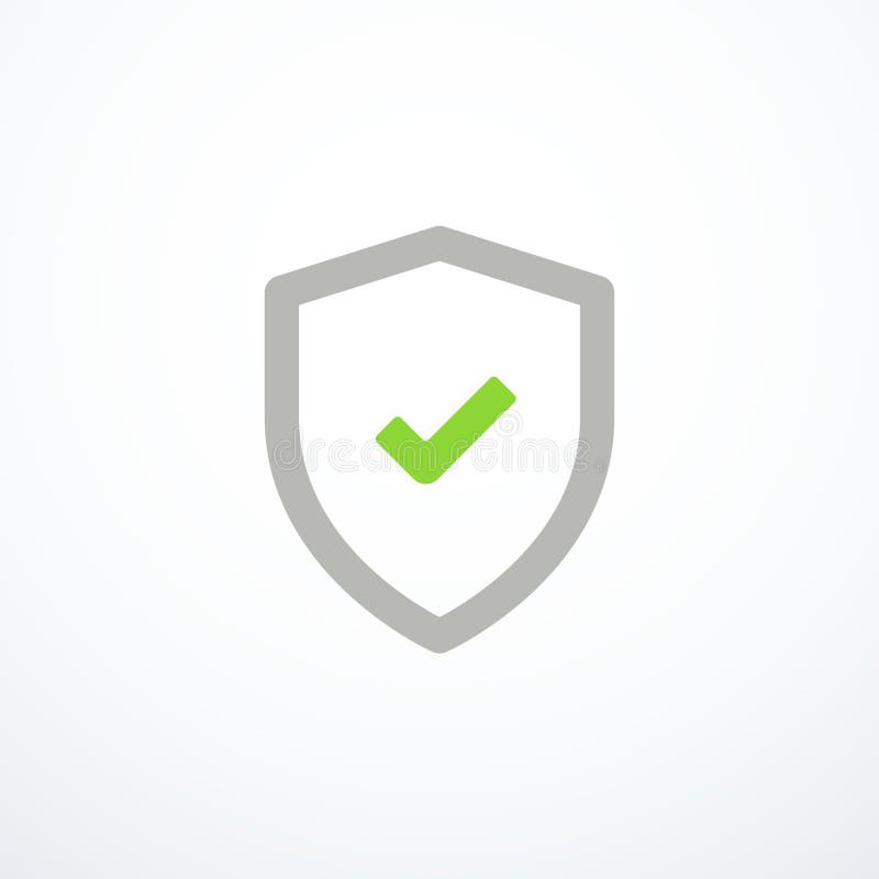 Shield Check Mark Icon. Vector Illustration Stock Vector - Illustration ...