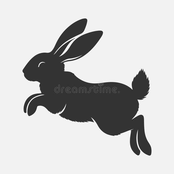 Dynamic Jumping Rabbit Silhouette, Perfect for Art, Design, and Craft ...