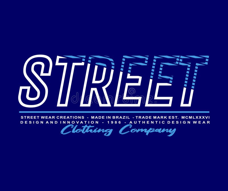 Street clothing company. stock vector. Illustration of decoration ...