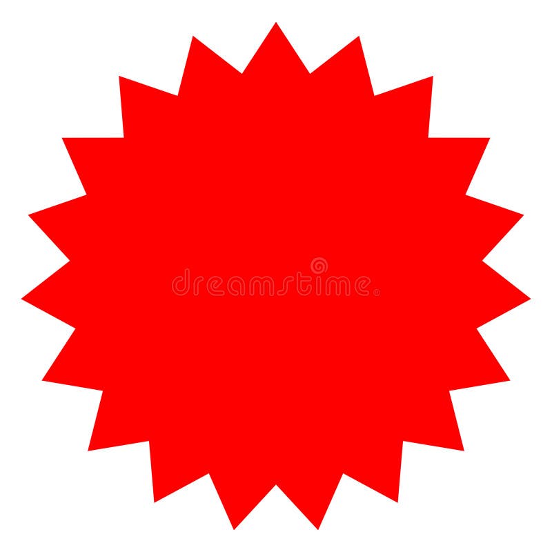 Starburst Sticker - Special Offer Sale Round Shaped Sunburst Label and ...