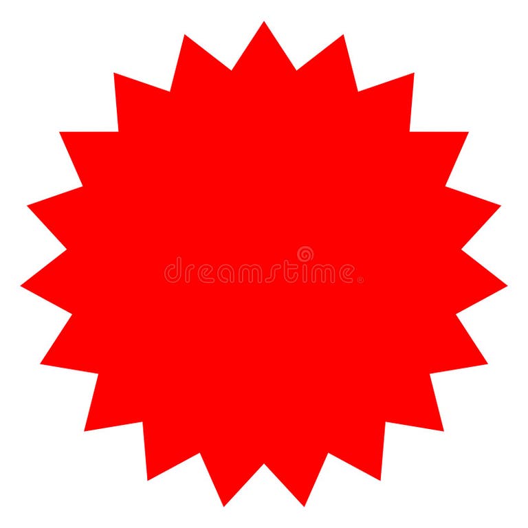 Starburst Sticker - Special Offer Sale Round Shaped Sunburst Label and ...