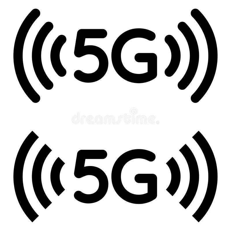 5G Icon Set. Signal Bar 5 G. Internet Network. High Speed Mobile Net ...