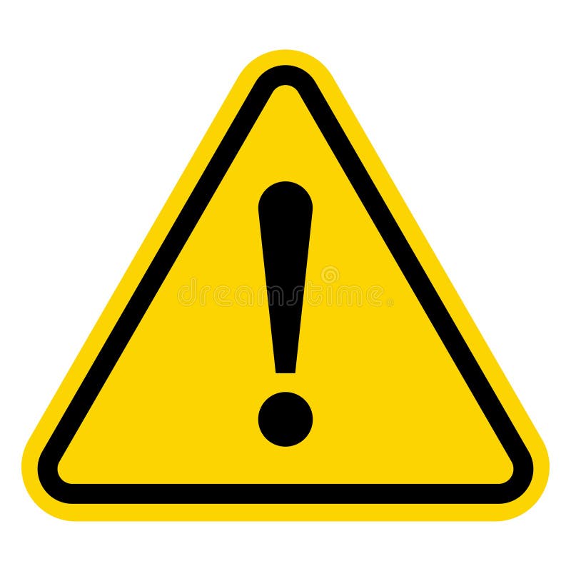 Yellow Warning Dangerous Attention Icon, Danger Symbol, Filled Flat ...