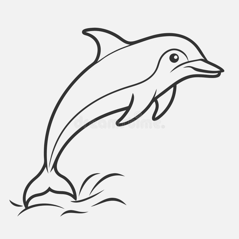 Dolphin Line Art Stock Illustrations – 5,548 Dolphin Line Art Stock ...