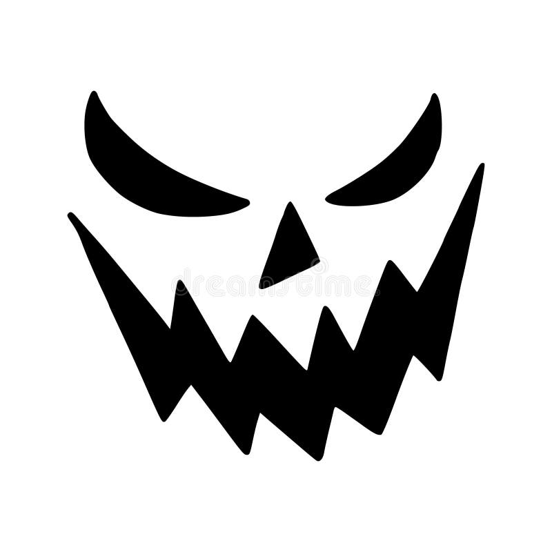 Scary Jack O Lantern Face stock vector. Illustration of happy - 325609551