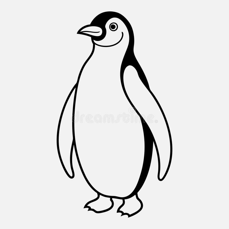 Stunning Penguin Line Art Vector: Perfect for Your Creative Projects ...