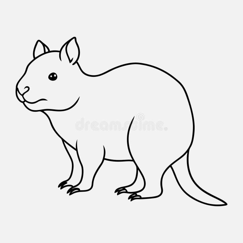 Exquisite Quokka Line Art Vector: Perfect for Your Creative Projects ...