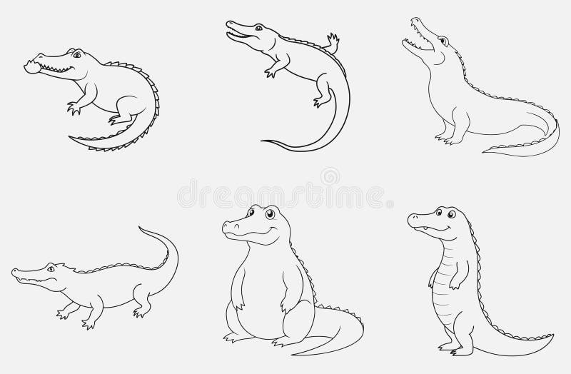 Alligator Line Drawing Stock Illustrations – 1,864 Alligator Line ...