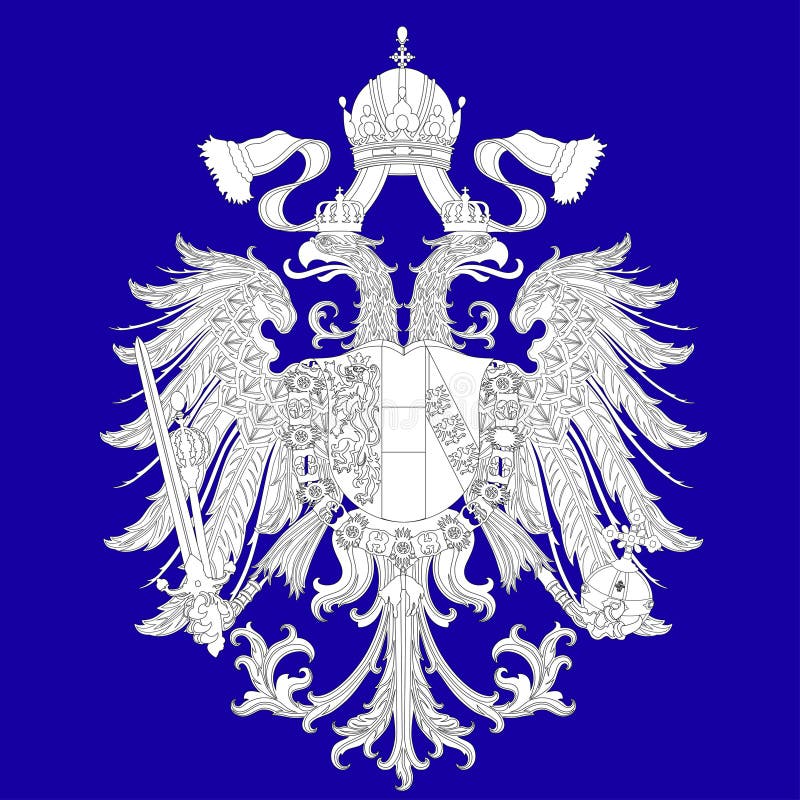 Imperial Coat of Arms of the Empire of Austria, Austrian Double Headed ...