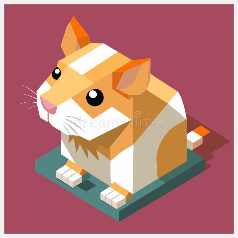 The Ultimate Collection of Hamster Isometric Illustrations Stock Vector ...