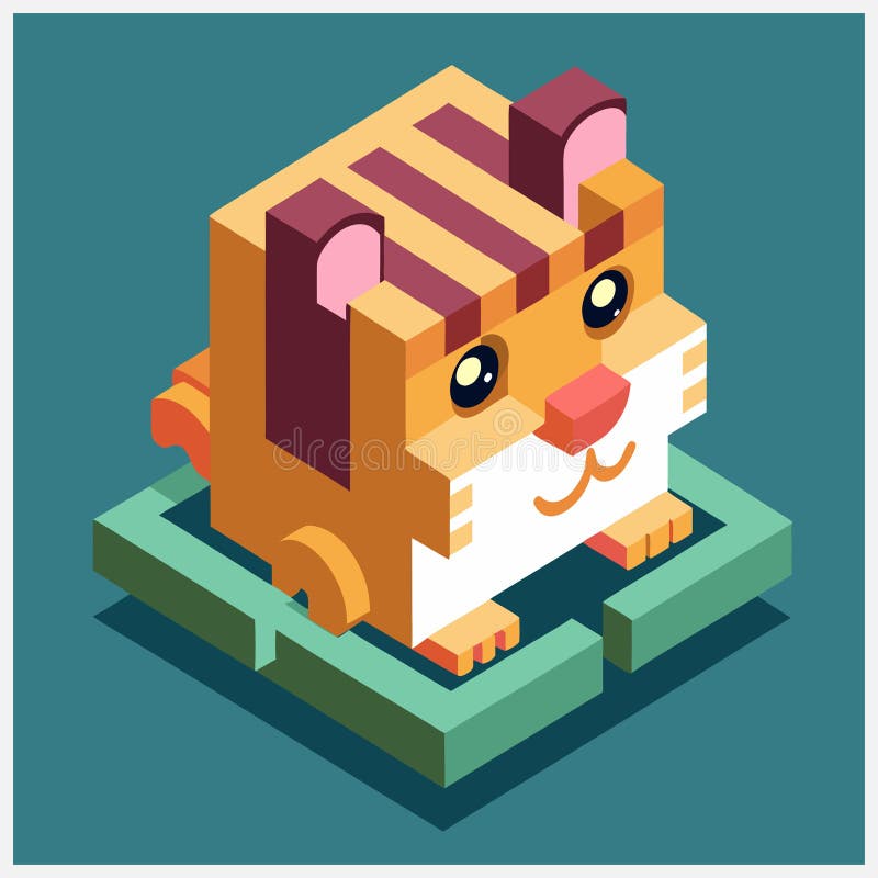The Ultimate Collection of Hamster Isometric Illustrations Stock Vector ...