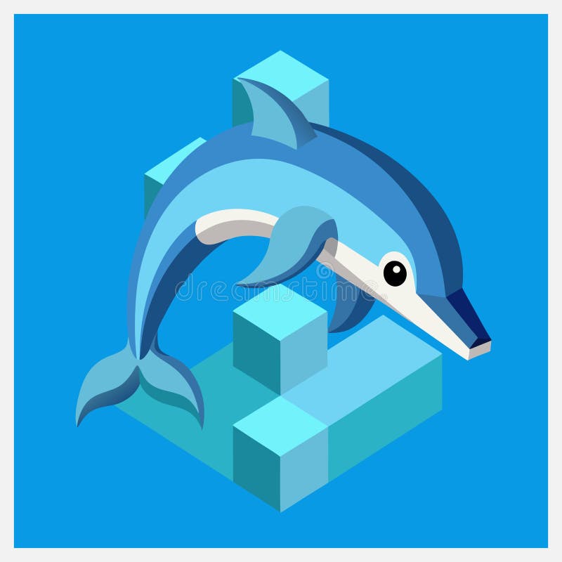 Stunning Isometric Dolphin Illustrations: a Deep Dive into Marine Art ...