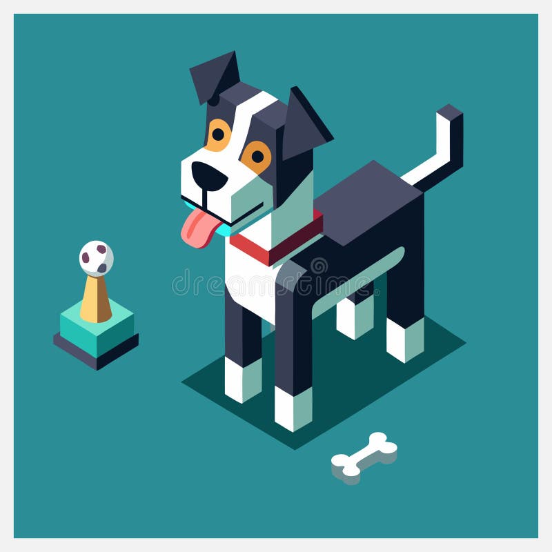 Stunning Dog Isometric Illustrations for Your Next Design Project Stock ...