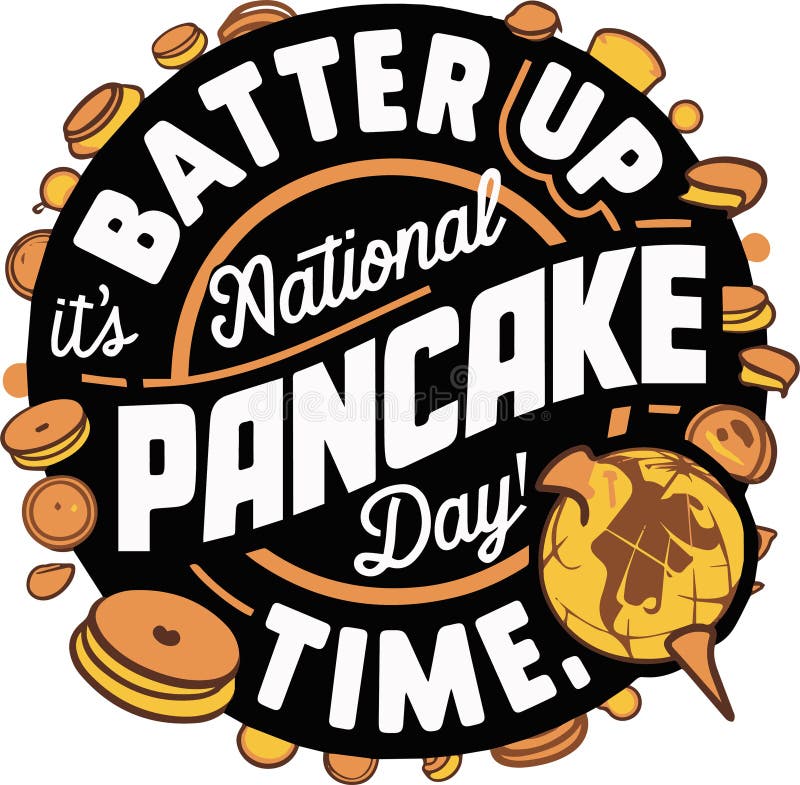 Happy Pancake Day Typography Vector Art & Illustration Stock Vector ...