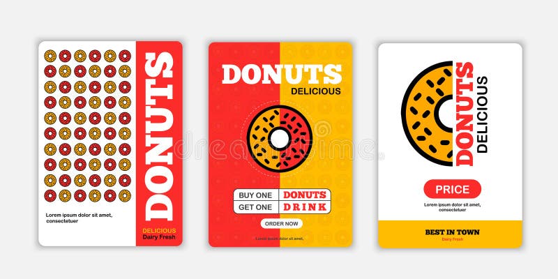 Healthy Fast Food Menu or Donuts Social Media Marketing Banner Post ...