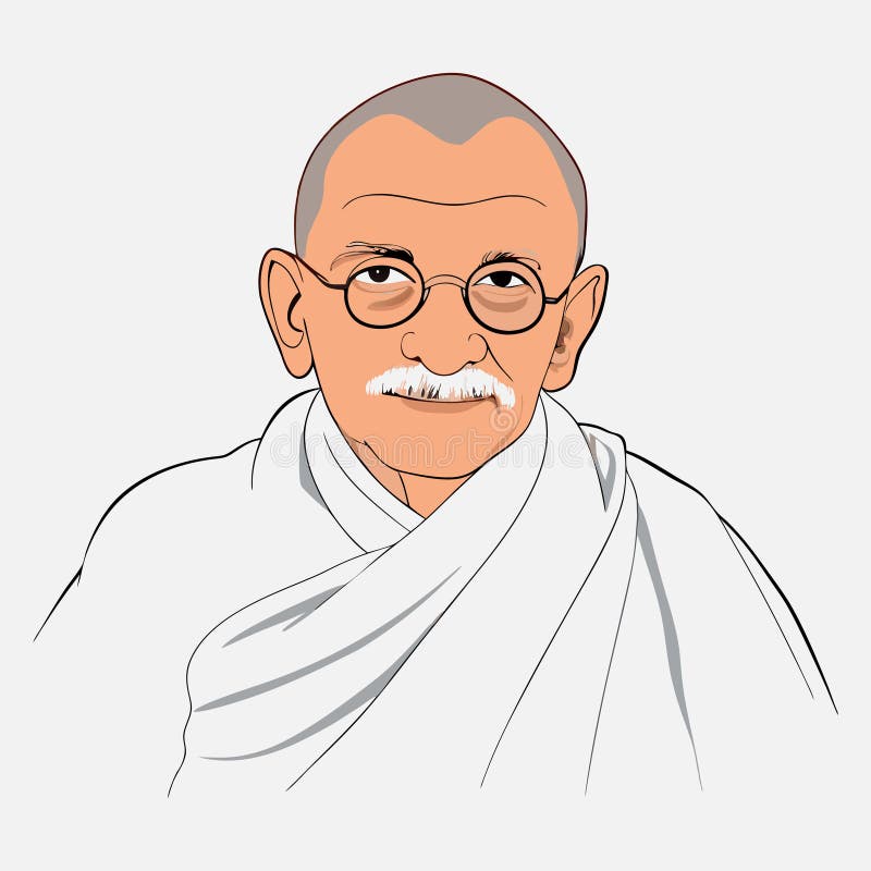 Mahatma Gandhi: India S Father of the Nation Silhouettes Vector ...