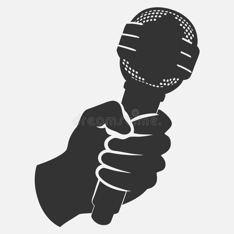 Ultimate Guide Drawing a Microphone in a Hand Silhouettes Vector Stock ...