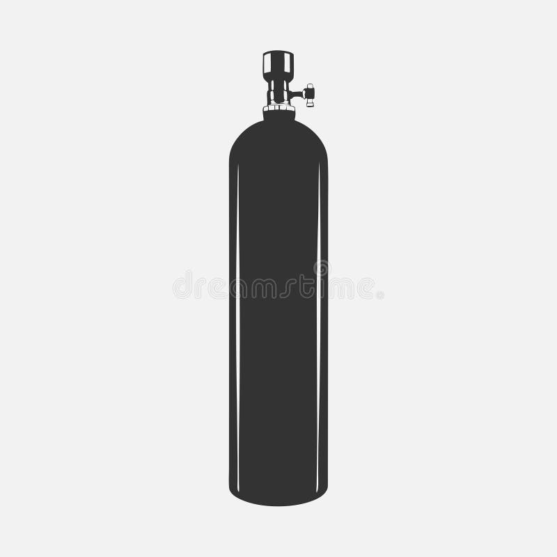 Reusable CO2 Gas Cylinder Silhouettes Vector High-Quality Carbon ...