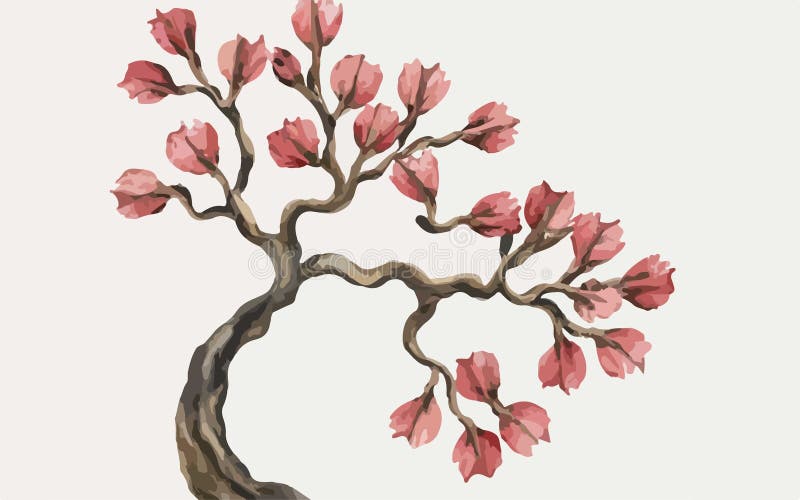 Silk Cotton Tree Watercolor Art and Illustration Generative AI Stock ...