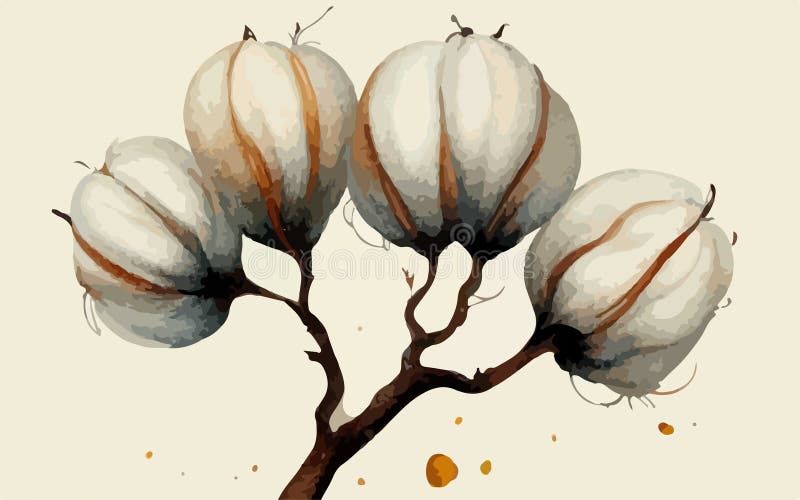 Silk Cotton Tree Watercolor Art and Illustration Generative AI Stock ...