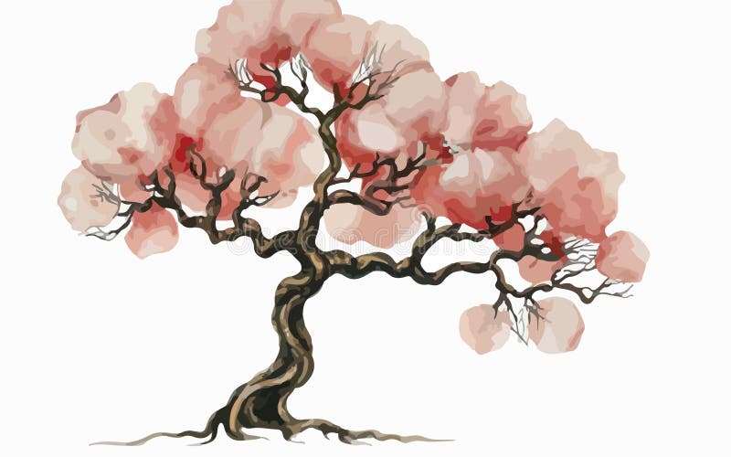 Silk Cotton Tree Watercolor Art and Illustration Generative AI Stock ...