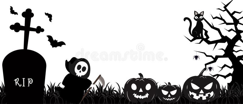 Halloween Background Idea Concept with Holiday Elements, Pumpkins ...