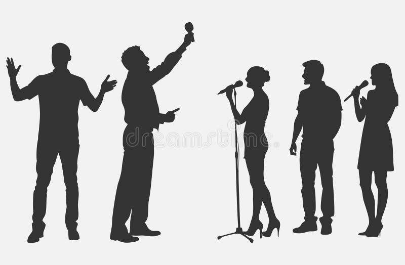 Ultimate People-with-a-Microphone Illustration Vector: Elevate Your ...