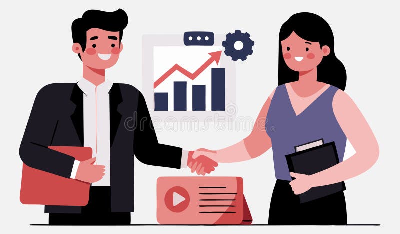 Major Business Deal Agreement between Two People Isometric ...