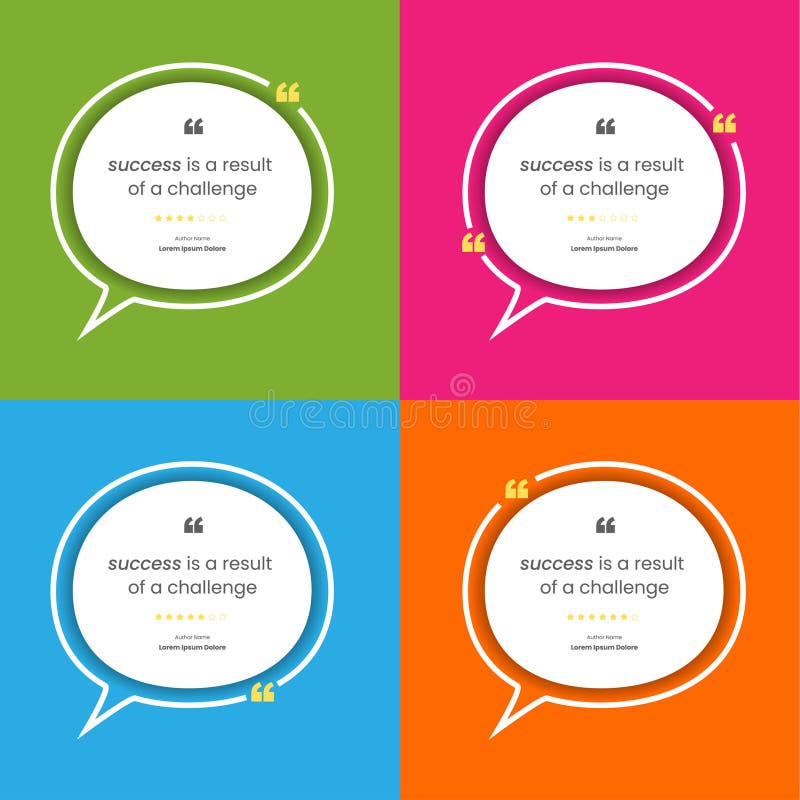 Bubble Testimonial Banner, Quote, Infographic. Social Media Post ...