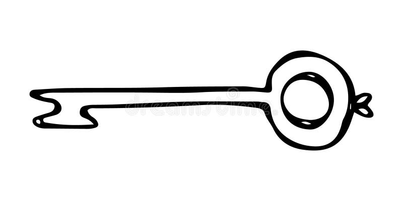 Vintage Locks and Keys. Sketch Keyhole, Victorian Style Padlock Stock ...