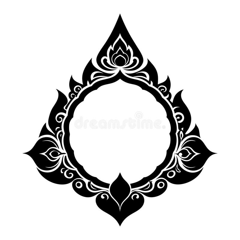 Art and Illustration of Thai Frame Stock Vector - Illustration of ...
