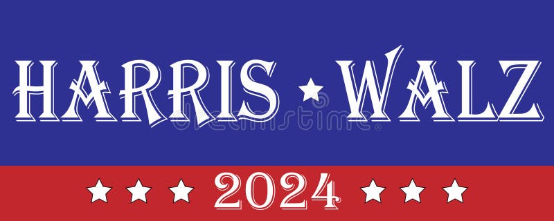 Harris Walz 2024 Vector Illustration Editorial Image - Illustration of ...