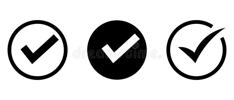 Set of Check Mark Icons. Checked, Approved, Approved Icon. Check Mark ...