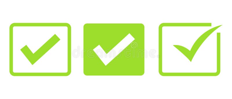Vector Check Mark Icons. a Check Mark Icon Indicates that the Task Has ...