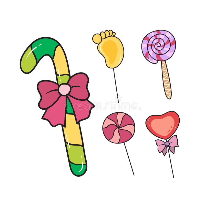 Cartoon Candy Illustration Isolated in White Stock Vector ...