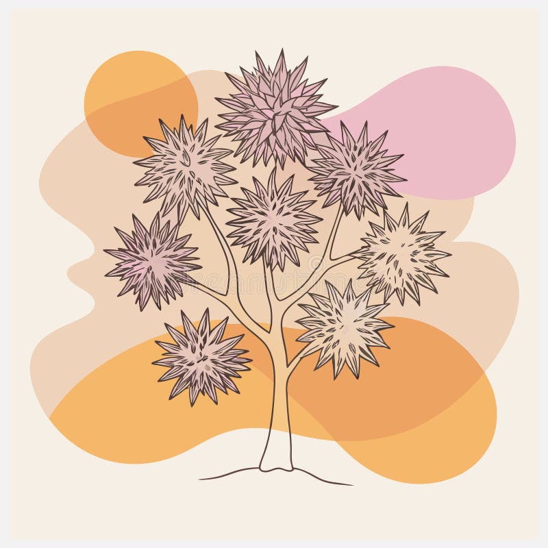 Majestic Sweetgum Tree Vector Illustration Stock Vector - Illustration ...