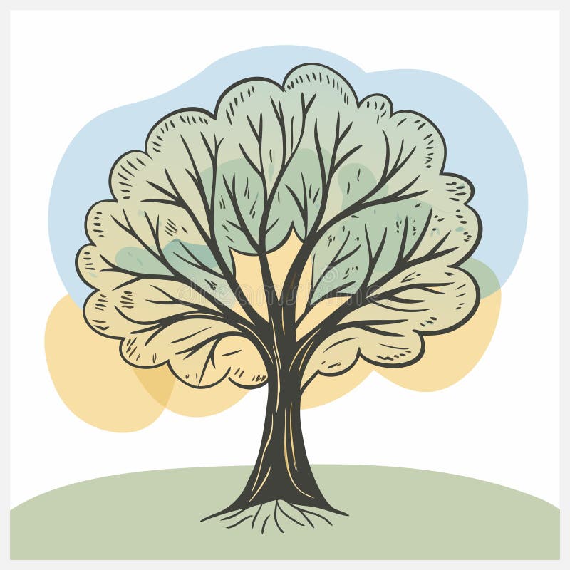 Elder Tree Vector Illustration: Detailed Botanical Design Stock Vector ...