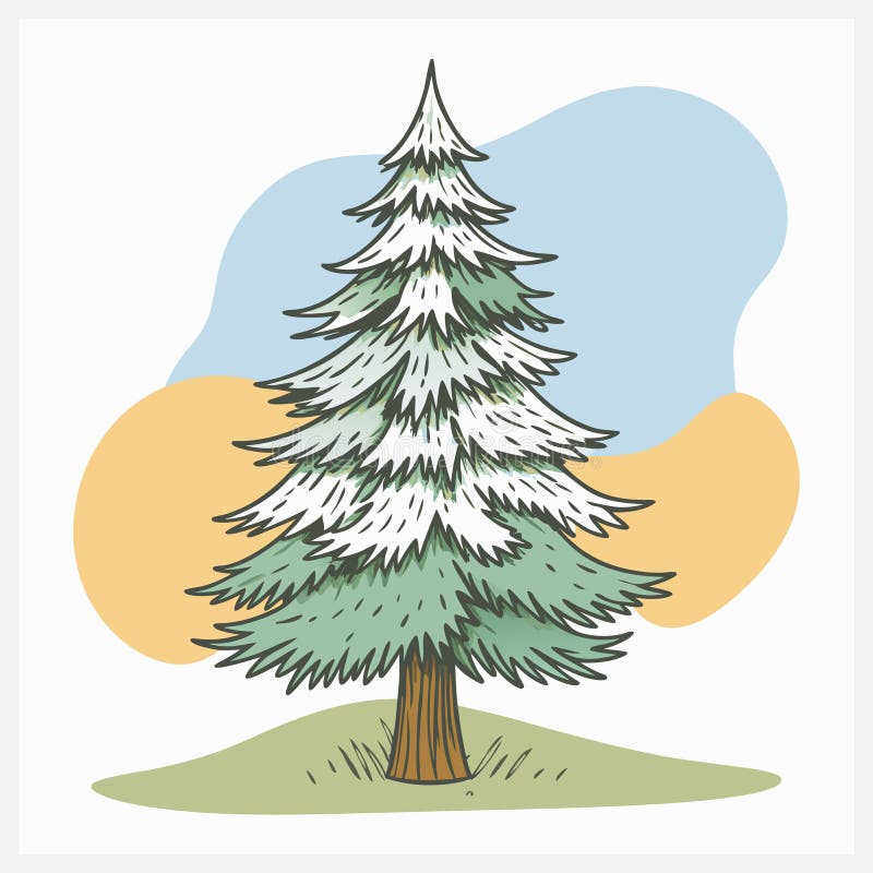 Douglas Fir Vector Illustration Stock Vector - Illustration of pine ...