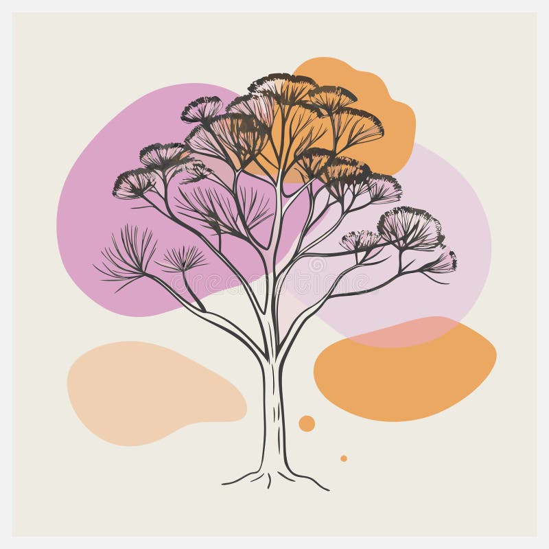 Majestic Australian Pine Tree Vector Illustration Stock Vector ...