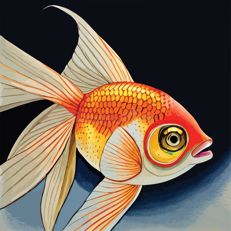 Fish Watercolor Art and Illustration Generative AI Stock Vector ...